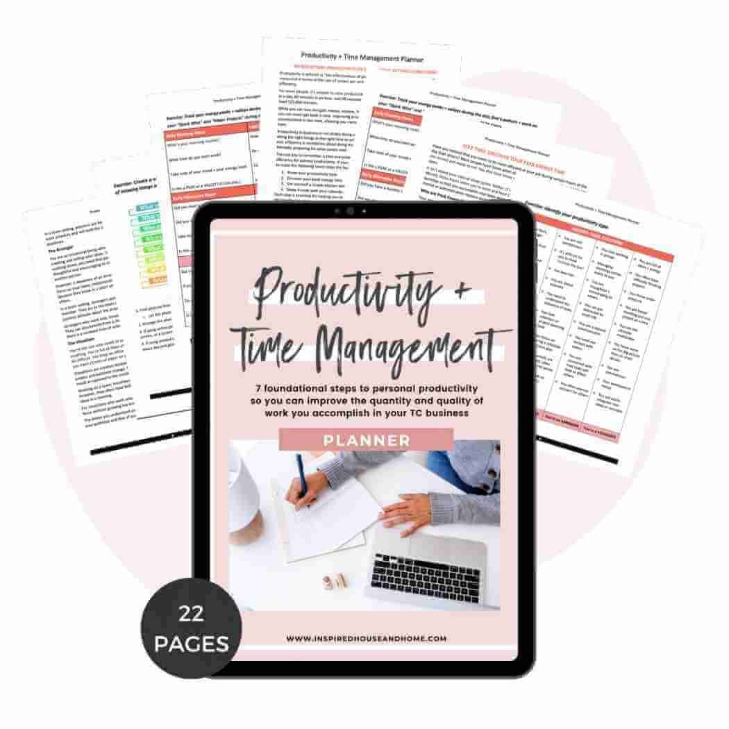 Productivity and Time Management Planner – Inspired House and Home Shop